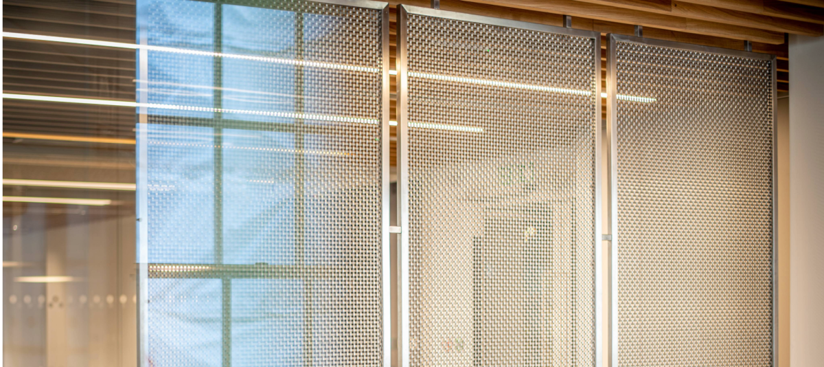 AP210 Metal Mesh Room Divider | Amron Architectural