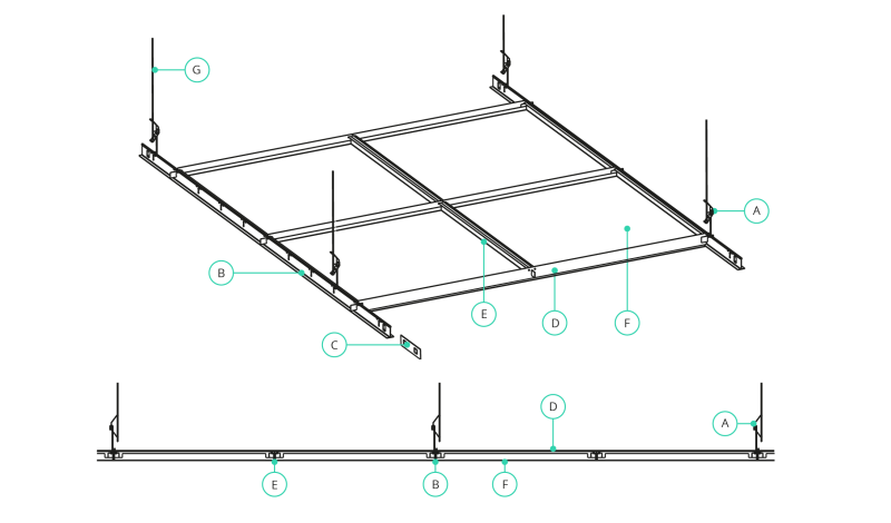 AC110 Metal Ceiling System | Amron Architectural